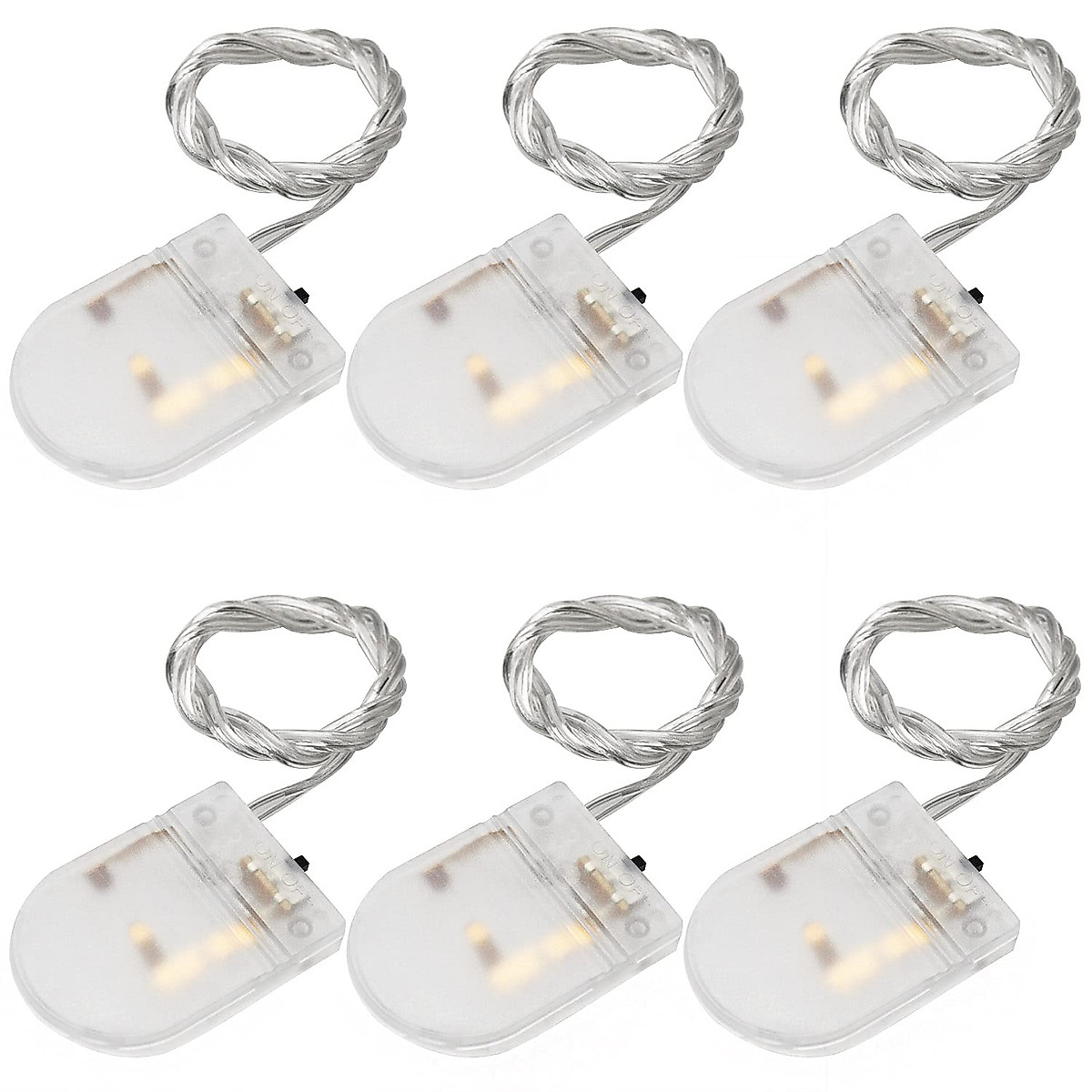 LRONG 6PCS Battery Holder Coin Cell Holder, Button Battery Holder, Battery Holder with Switch, Button Coin Cell Battery Holder with Leads On Off Switch