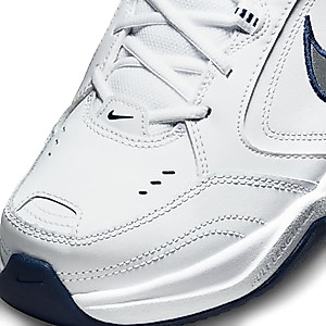 Nike Men's Air Monarch IV Cross Trainer, White/Metallic Silver, 6 X-Wide