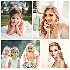 Birthday Sash, Headband, Tiara, and Rose Gold Decorations for Women and Girls