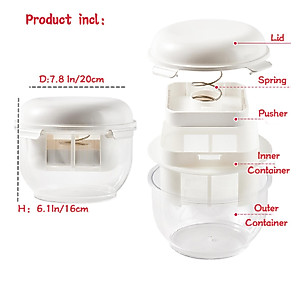 Generic Greek Yogurt Strainer with Lid.Yogurt Filter (1.5QT) with Ultra Fine Mesh,to Makes small batches (600g) of Thick Creamy Greek or Coconut Yogurt, 7.8*7.8*6.1in, White