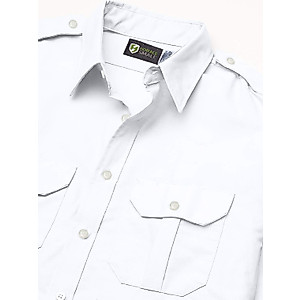 Horace Small Men's Classic Long Sleeve Security Shirt, White