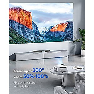 5G WiFi Bluetooth Projector Native 1080P, GooDee Outdoor Movie Projector with 300" Display Video Projector with Zoom & 4 Point Keystone for TV Stick, iOS, Android Dolby Audio & 4K Projector Support