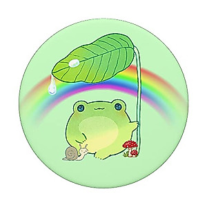 Kawaii Cute Frog Lover Rainbow Cottagecore Aesthetic PopSockets ...