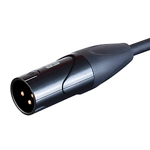 Monoprice XLR Male to 1/8in TRS Male Connector - 6 Feet - Black, Heavy Gauge 24AWG On Tour Cables, Gold Plated Connectors - Stage Right Series
