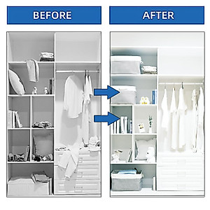 Foldable Storage Baskets for Organizing ,Linen Closet Organizers,19×16in Closet Organizer Bins with Cotton Rope Handles,Fabric Basket,Storage Baskets for Shelves, Toys, Clothes,Office-Gray/Off White