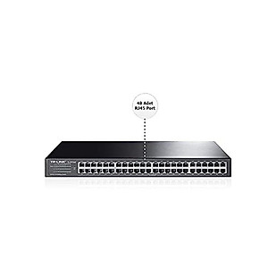 TP-Link TL-SF1048 48-Port 10/100Mbps Unmanaged Ethernet Switch, 19-inch Rack-Mount, Steel Case