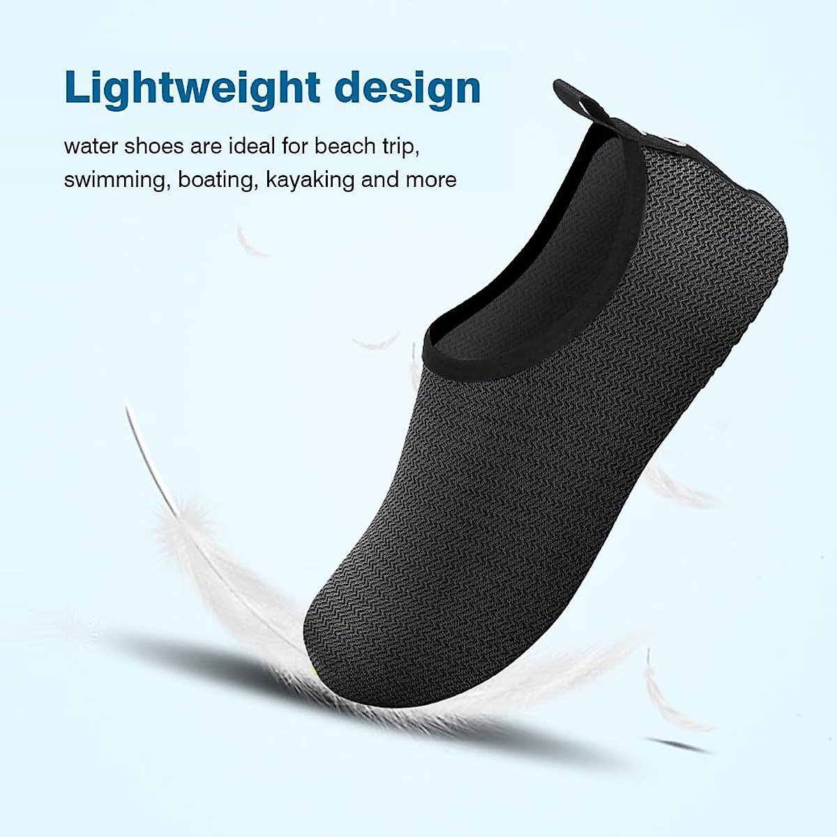 JOTO Water Shoes for Women Men Kids, Barefoot Quick-Dry Aqua Water Socks Slip-on Swim Beach Shoes for Cruise Ship Snorkeling Surfing Kayaking Beach Walking Yoga