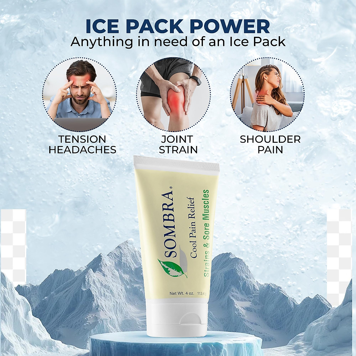 Sombra Cool Pain Relief Gel, 4 Ounce