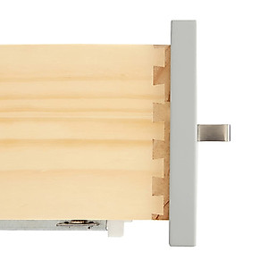 ARIEL 49" Grey Bathroom Vanity with Italian Carrara Marble Countertop & Backsplash, Center Oval Sink, 2 Soft Closing Doors, 9 Full Extension Dovetail Drawers, Brushed Nickel