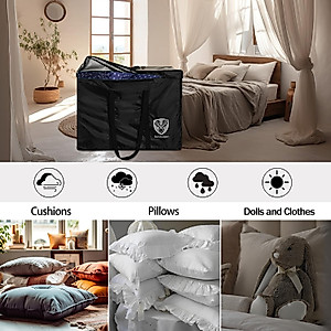 RUMIDOPH Outdoor Cushion Storage Bag Waterproof Square Large Patio Storage Bags with Zipper for Outdoor Furniture Cushion, 32 x32 x24IN