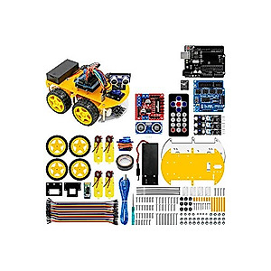 Smart Robot Car Kit for R3,Ultrasonic Sensor, Bluetooth Module for with Tutorial