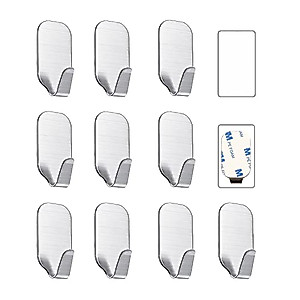 Kiemeu Small Adhesive Wall Hooks for Hanging Heavy Duty Sticky Hooks for Hanging Wall Hangers Without Nails