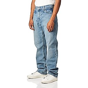 Nautica Men's Striaght Fit Stretch Denim Jeans, Light Tidewater Wash, 34W 34L