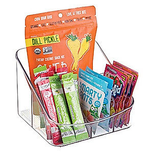 iDesign Linus Plastic Divided Coffee Supply Organizer, Holder for Filters, Sugar, Creamer, Beans, Sweeteners, Tea Bags, 6.3" x 6.9" x 5.2" - Clear