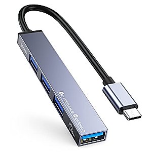 iDsonix USB Hub, Aluminum 4-Port PS4 USB 3.0 Data to USB Hub Adapter (Ultra-Slim) USB C Splitter for Laptop Compatible with PC,MacBook Air, Mac Pro/Mini, Surface Pro, Flash Drive, Mobile HDD and More
