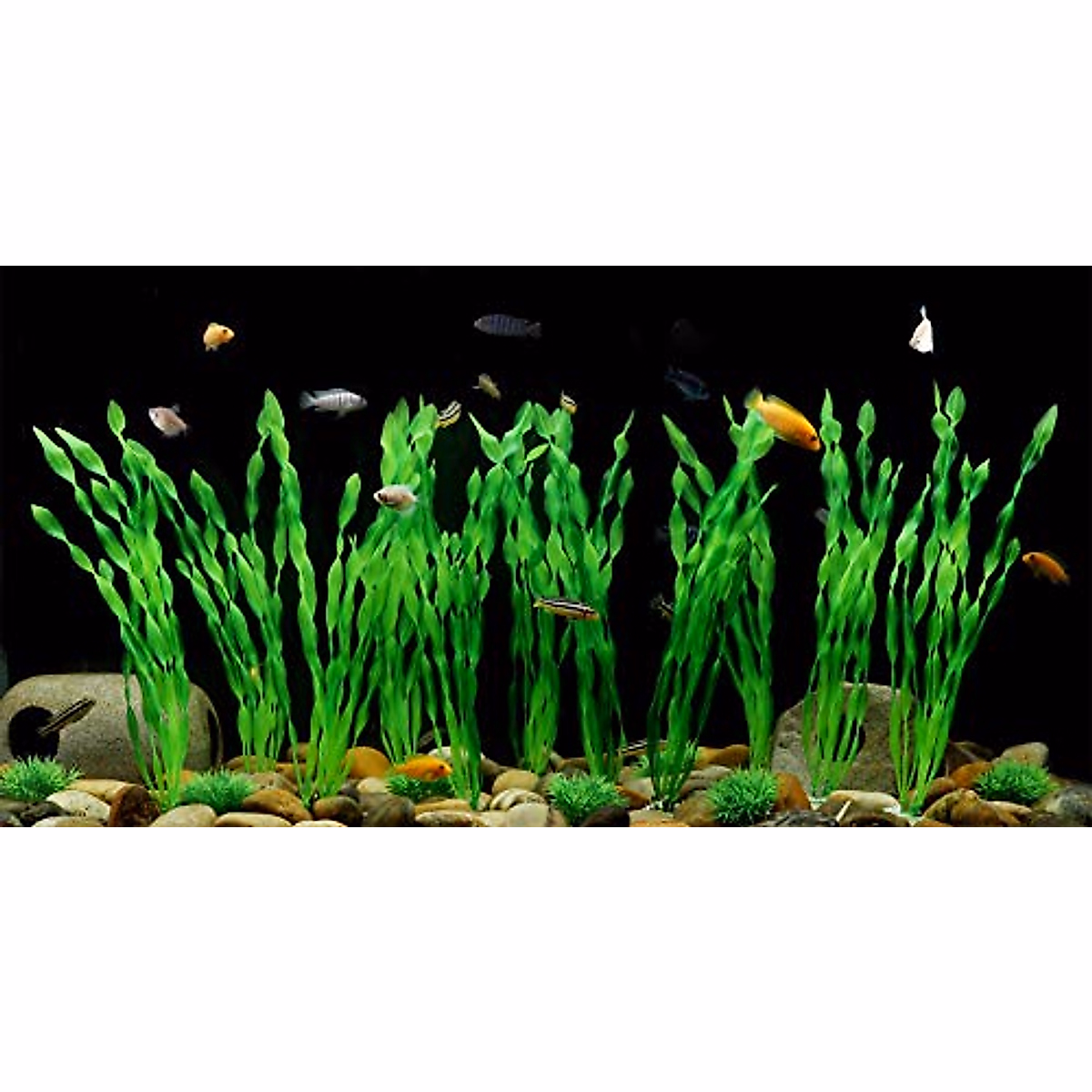 CousDUoBe 11 Pack Artificial Seaweed Decor，Used for Household and Office Aquarium Simulation Plastic Seaweed Water Plants（12 inches）