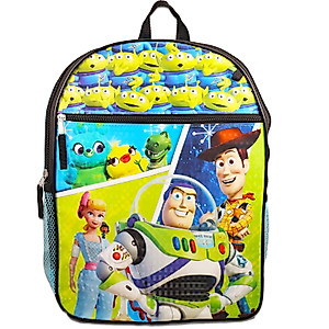 Toy Story Backpack with Lunch Box Set - Buzz Lightyear Backpack for Boys, Toy Story Lunch Box, Water Bottle, Stickers, Rex-Man Door Hanger | Buzz Lightyear Backpack for Kids