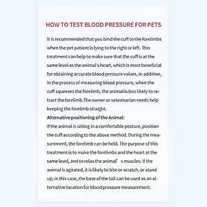 Contec08A Vet Veterinary Animal Use Blood Pressure Monitor 3 Cuffs 6-11CM 10-19CM 18-26 CM