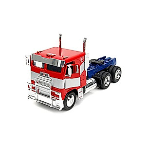 Transformers Rise of The Beast 1:24 Optimus Prime w/Robot On Chassis Die-Cast Car, Toys for Kids and Adults