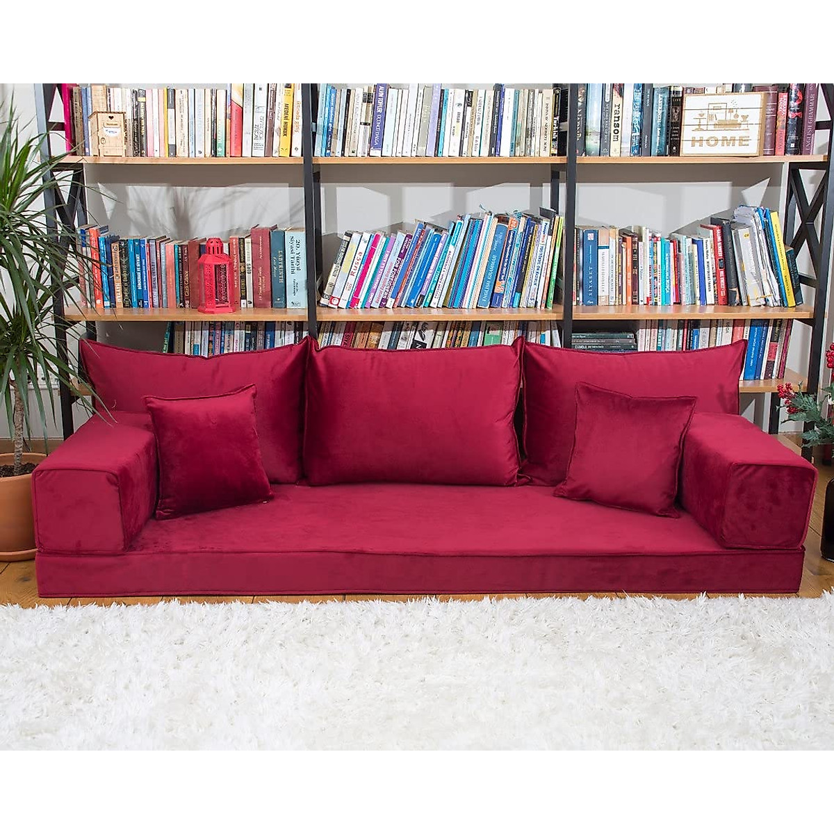 Livingroom Floor Cushions, Floor Sofa Seating, Velvet Fabric Sofas, Oriental Moroccan Sofas, Sectional Couches, Yoga Meditation Sofas (Grey)