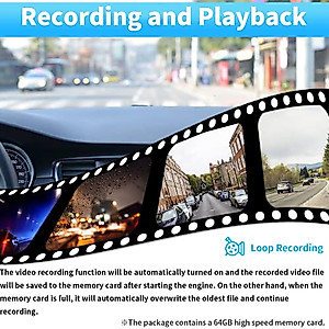 Backup Camera System with 10.1’’ IPS Monitor for Truck RV Bus Trailer,Touch Screen, with Rear Side View Camera, 3 AHD Camera, 4 Split Screen, IP68 Waterproof, Night Vision, Easy Installation,1080P