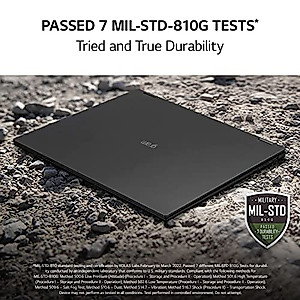 LG gram (2022) 16T90Q 2-in-1 Tablet Laptop, 16" (2560 x 1600) IPS Display, Intel Evo 12th Gen i7 1260P Processor, 16GB LPDDR5, 2TB NVMe SSD, FHD Webcam, WiFi 6E, Thunderbolt 4, Windows 11, Black