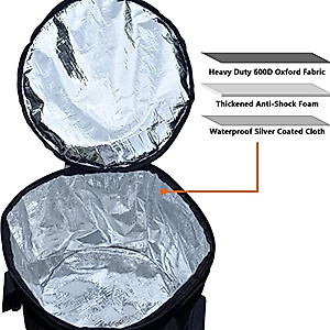 20LBs Fuel Pellet Storage Bag - Wood Pellet Container - Smoker Pellet Dispenser - Wood Pellet Storage Bucket - Anti-Shock Foam Layer Reduces Wood Pellets/Charcoal Chipping