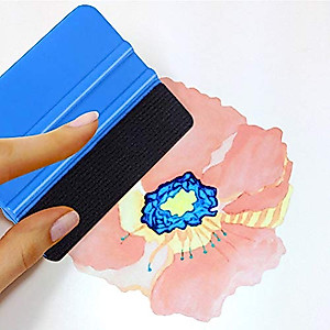 Vankcp 12 Pcs Car Felt Edge Squeegee Kits 4 Inch Squeegee Vinyl Scraper Tool Plastic Car Washing Windshield Squeegees for Window Tint,Car Vinyl Wrap,Decal Sticker Installation, Wallpaper (12 Pieces)