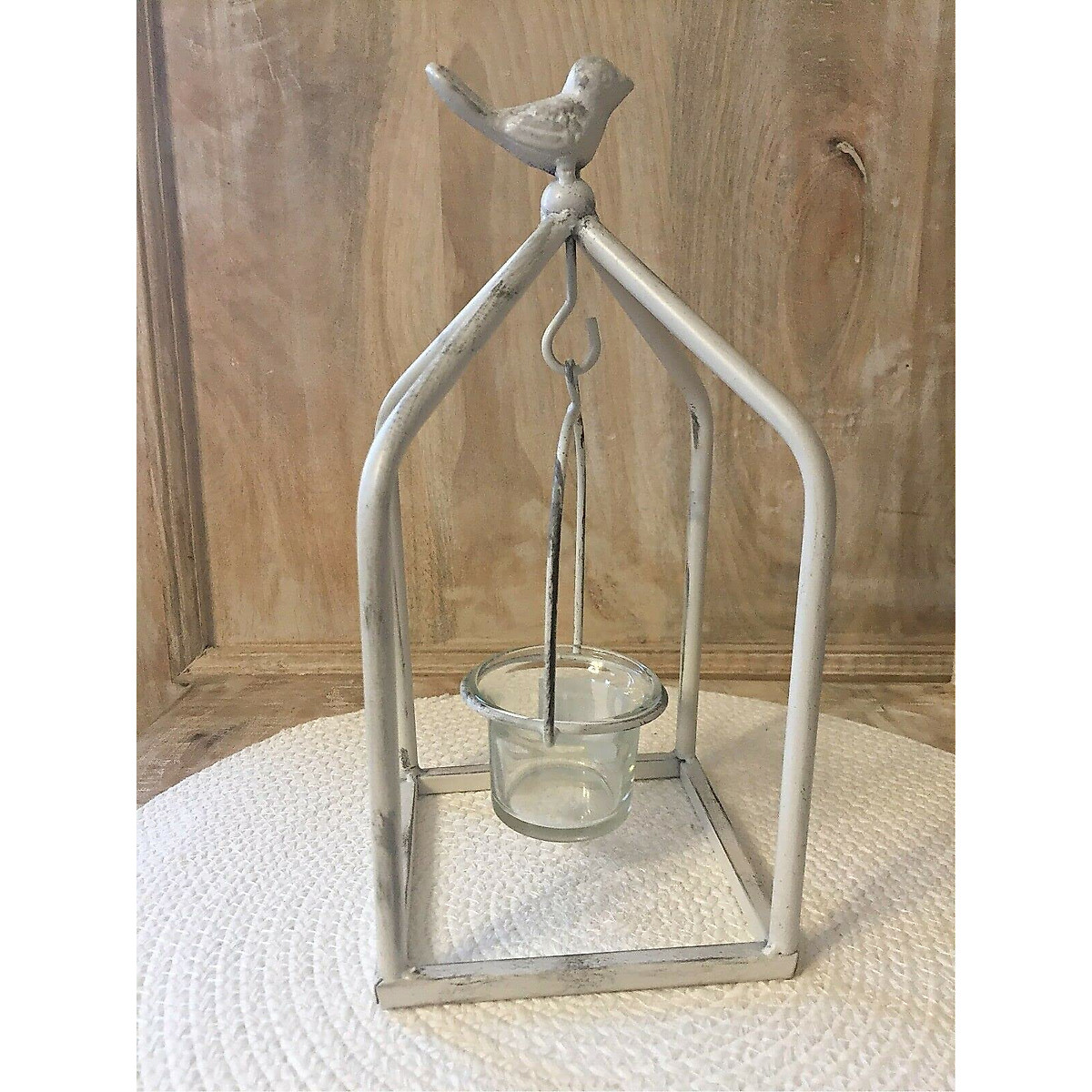 N?A French Country Shabby Cottage Chic Bird CAGE Candle Holder Lantern Stand Home and Garden Ornament