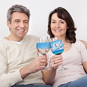 PAGOW 6pcs Wine Glass Sleeve, Identifiers for Standard Size White Wine Glass, Colorful Neoprene Insulator Protector for Wine Glass Ornaments Supplies (4.52x3.07inch, 6 Designs)