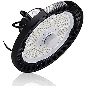 RuggedGrade 40,000 Lumen LED High Bay Light - Titan III 300 Watt LED High Bay Lighting UFO LED Light - Ultra Efficient 150 Lumens to watt - 5000K – Dimmable - DLC Premium