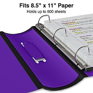 Staples 895621 Better 3-Inch Slant D 3-Ring View Binder Purple (20246)