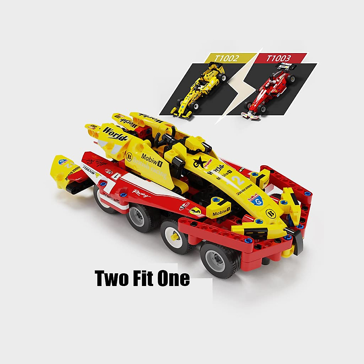 HI-Luck HI Luck Building Blocks Car Toys,230 Pieces Building Pull Back Racecar Toys for Kids,Best Building Blocks Gift for 6-12+ Years Old Boys and Girls, T1002