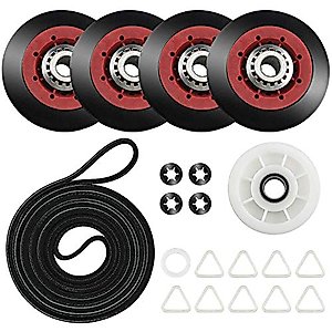 4392067 Dryer Repair Maintenance Kit for Whirlpool Kenmore Maytag Dryers,with WPW10314173 Drum Roller&661570V Belt&279640 Idler Pulley,Replaces 4392067VP AP3109602 587637 80047 2015