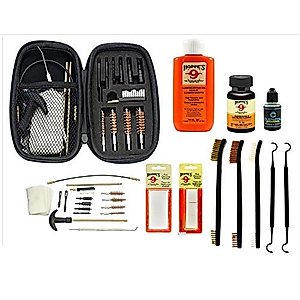 EDOG Range Warrior 27 Pc Gun Cleaning Kit - Compatible with S&W M&P Shield - Schematic (Exploded View) Mat, Range Warrior Universal .22 9mm - .45 Kit & Tac Book Accessories Set