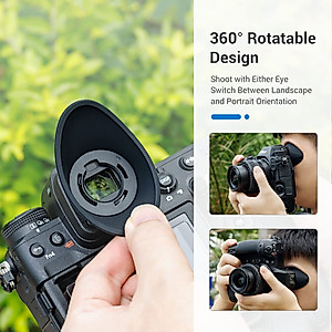 [Updated Version] Z9 Z8 Eye Cup Eyepiece, Camera Viewfinder Eyecup for Nikon Z8 Z9, Soft Silicone 360 Rotating Extension Oval Design, Replace Nikon DK-33 Eye Cup