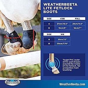 Weatherbeeta Lite Fetlock Boots, White, Cob
