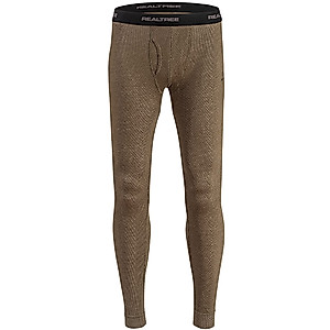 Realtree Thermal Pants for Men -Underwear Long Johns Bottoms -Warm and Insulating -Extreme Winter Gear,Hiking, Hunting (Duffle Green, X-Large)