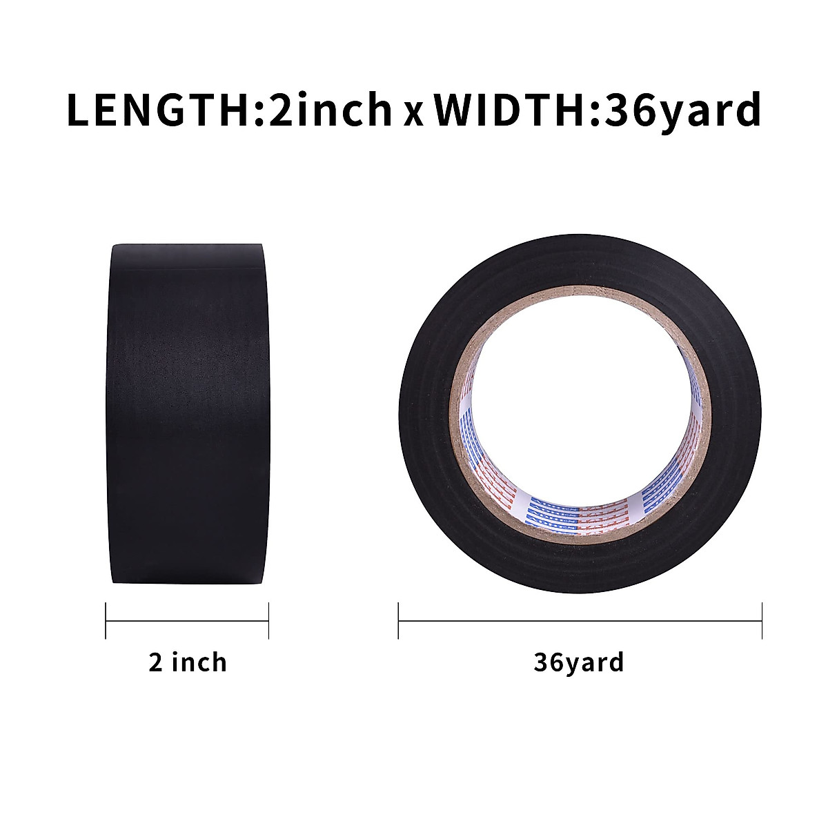 ADHES Corrosion Protection Pipe Tape, 2 Inch X 36 Yds(108FT), 6.0Mil PVC Pipe Wrap Tape Weatherproof Wrap Duct Tape for Drain Pipe, Metal & Electrical Piping, Outdoor, Underground Pipe, Black