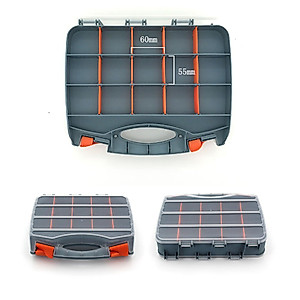 TOPIND Fishing Tackle Box Double-Sided, Transparent Fish Tackle Storage with Adjustable Dividers, Plastic Fishing Organizer Boxes for Fishing Lure Bait Hooks