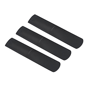 Alto Saxophone Reeds,Plastic Reeds For Alto Sax,3pcs Plastic Alto Saxophone Mouthpiece Reeds Strength 2.5 Repair Reed Accessory Black For Alto Sax Reed Synthetic