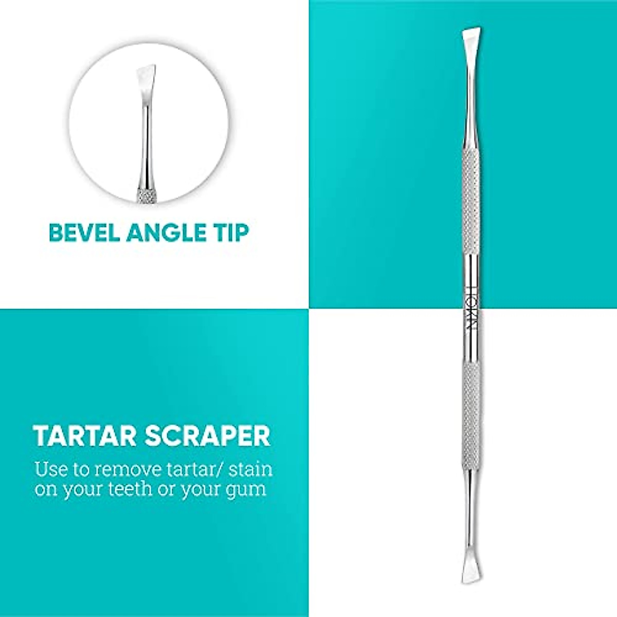 Dental Tools HOKIN Plaque Remover Teeth Cleaning Tool 4 Pcs Dental Care Kit Tooth Filling Repair Set Stainless Steel Dental Tools for Men Women Kids and Pet Care