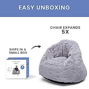Delta Children Snuggle Foam Filled Chair, Toddler Size (for Kids Up to 6 Years Old), Grey