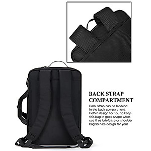 CoolBELL 3 in 1 Travel Backpack 17.3 Inches Laptop Backpack Weekender Casual Daypack Convertible Shoulder Bag Briefcase Water-proof Business Backpack for Men Women (Black)