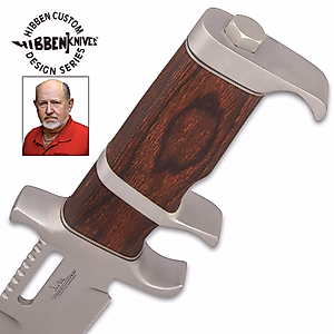 Gil Hibben Bloodwood Sub Hilt Toothpick And Sheath - 5cr15 Stainless Steel Blade, Wooden Handle - Length 16”