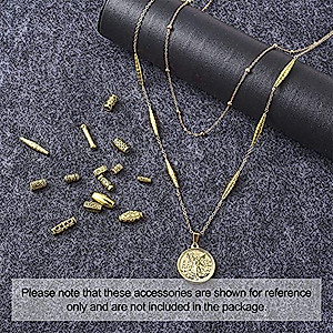 Craftdady 150Pcs Antique Gold Tube Bar Spacer Beads Tibetan Metal Column Barrel Drum Beads for Jewelry Crafts Making Hole:1-3.5mm