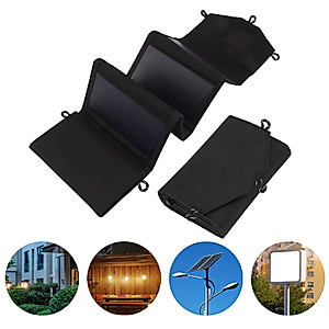 Portable Solar Panel, 20W 5V Monocrystalline Silicon Solar Bag Foldable Dual USB Output Outdoor Power Charging Bag Solar Charger for Outdoor Camping Travel