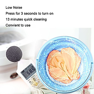 Portable Washing Machine,Mini Folding Washing Machine,Lightweight Compact Washing Machine for Baby Clothes Underwear Camping Travelling Apartment Dorms 7L 1.9KG (Blue)