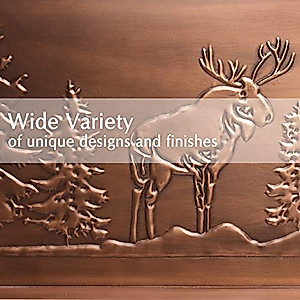 HF by LT Enchanted Scroll Pattern Metal Boot, 30 x 13 inches, Antique Zinc Finish