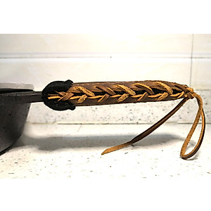 XTBOCA Genuine Leather Pot Handle,Leather Holder Covers,Panhandle Pot Holder,Leather Potholder,Cast Iron Handle Cover, Cast Iron Skillet,Cast Iron skillets,Handmade 1pc